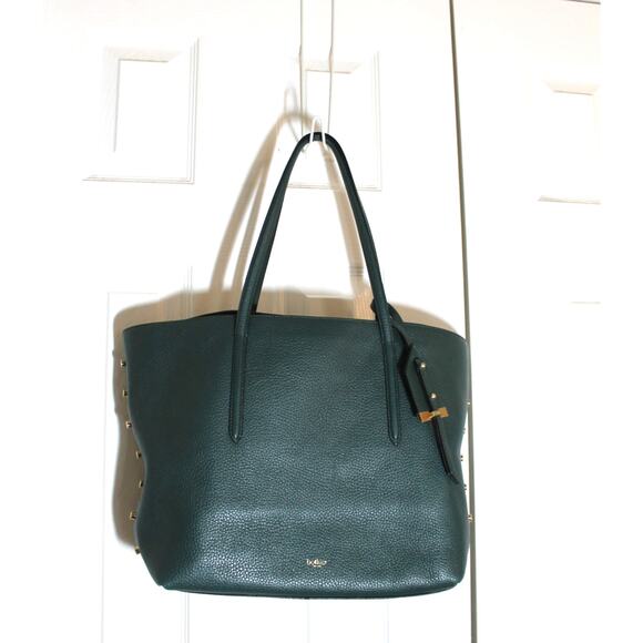 Botkier | Bags | Botkier Green Pebbled Leather And Suede Tote Bag ...